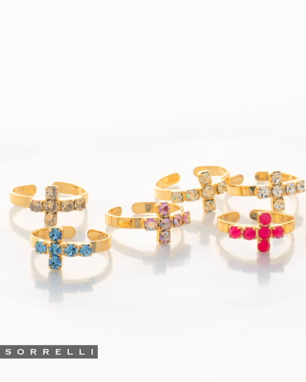 Carly Cross Band Ring - RGE1BGSIL - Sorrelli